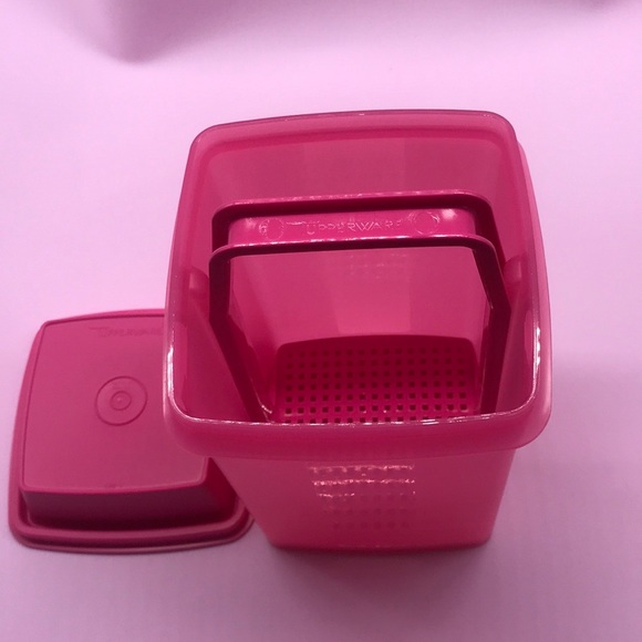 Tupperware | Kitchen | Tupperware Large Square Pickadeli Container Pink ...